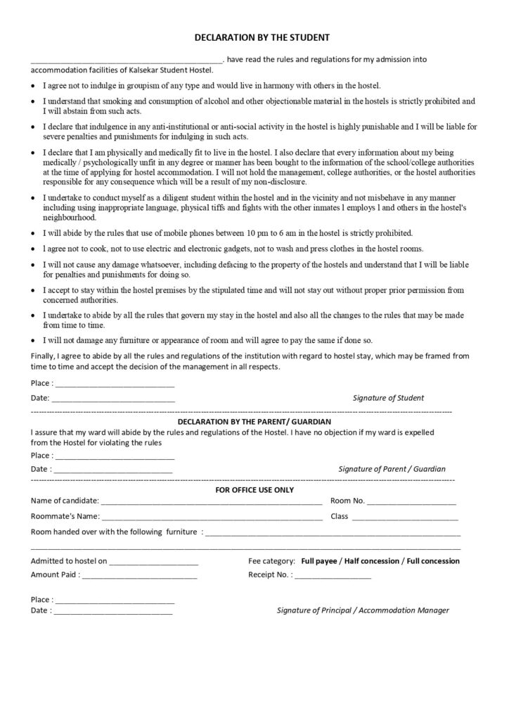 KSH Enrolment Form